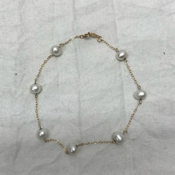 Jacmel | Jewelry | Vintage Jcm K Gold And Authentic Pearl Bracelet ...